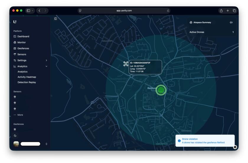 Uavity - Real Time Drone Tracking